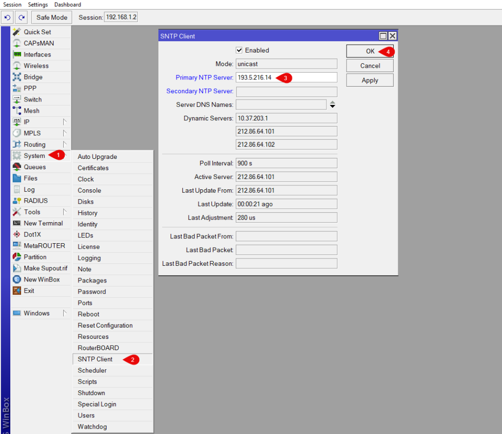 🕒 تنظیم NTP Server روی میکروتیک و همگام‌سازی زمان برای شبکه‌ای پایدار و امن » زویپ سرور
